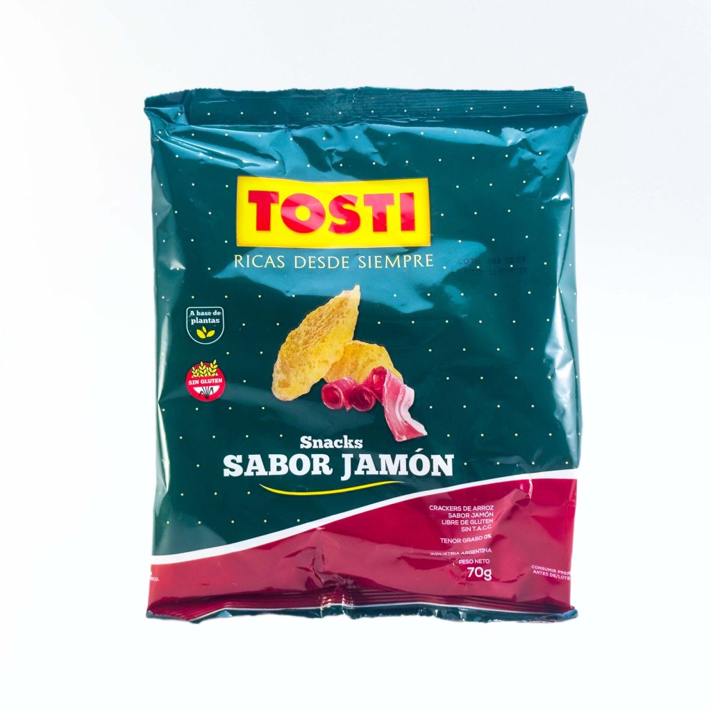 Snack de Arroz Tosti – Sabor Jamón (Sin TACC) – El pan a tu casa